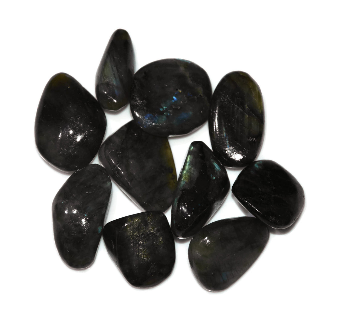 Labradorite Tumbles 10 Pieces – Healing Crystals India