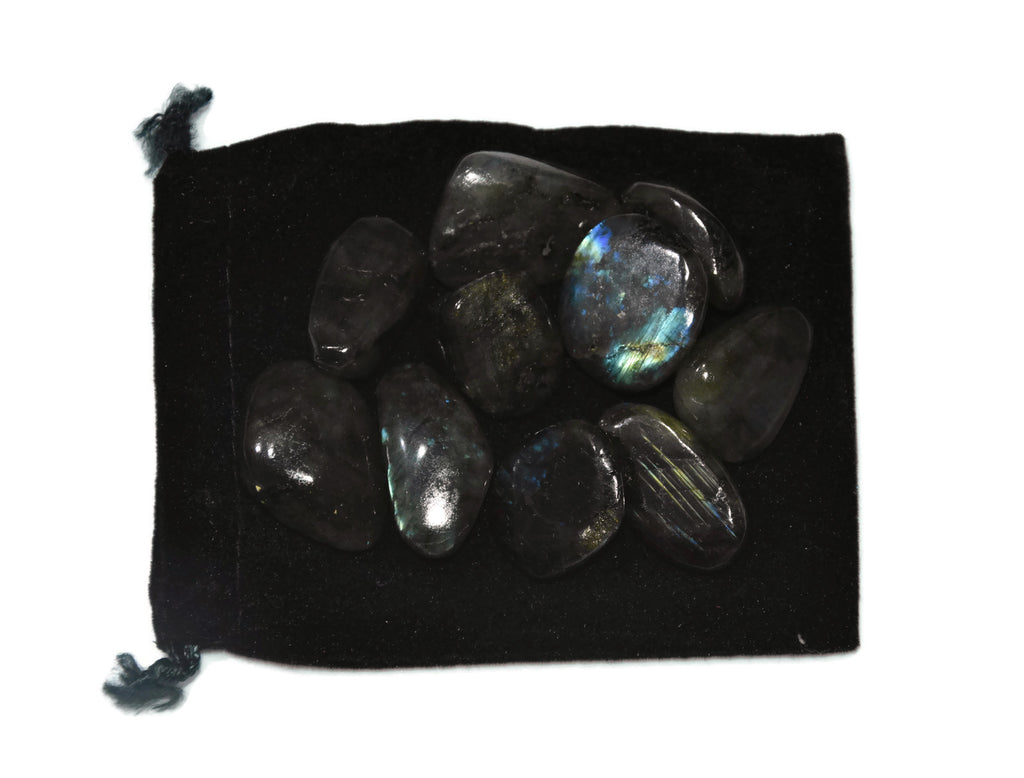 Labradorite Tumbles 10 Pieces – Healing Crystals India